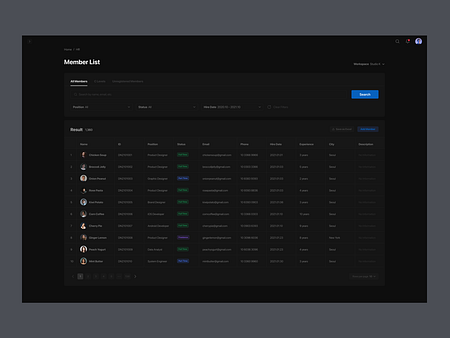 Table UI designs, themes, templates and downloadable graphic elements ...
