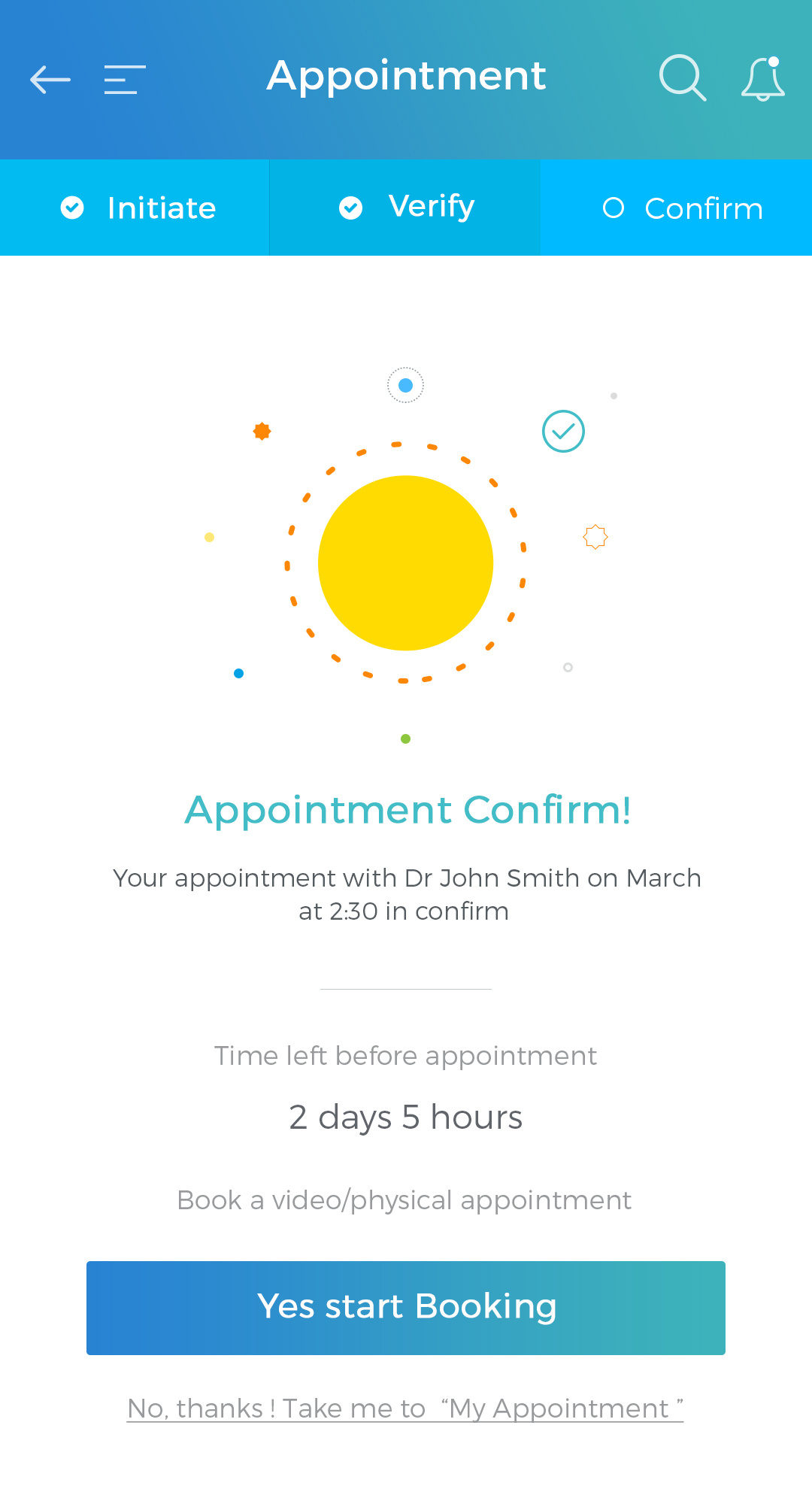 Appointment Confirmation Screen by Md. Shahadat Hussain on Dribbble