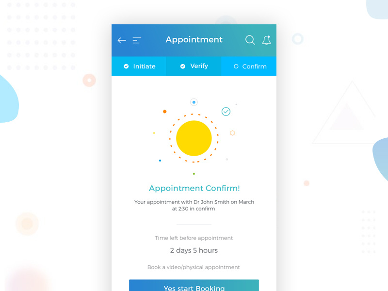 Appointment Confirmation Screen by Md. Shahadat Hussain on Dribbble