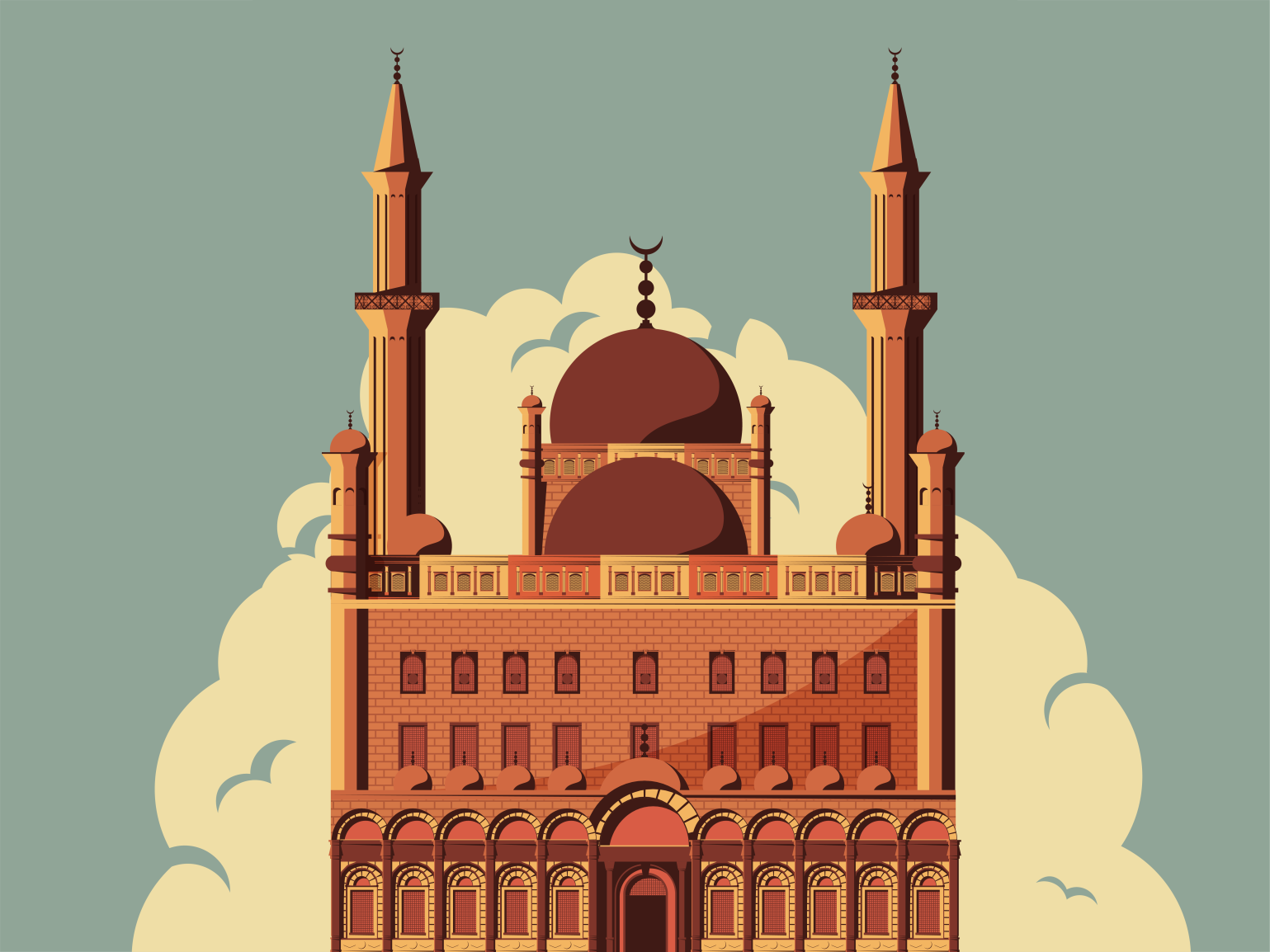 Mohammad Ali Mosque by Hosam Shebl on Dribbble