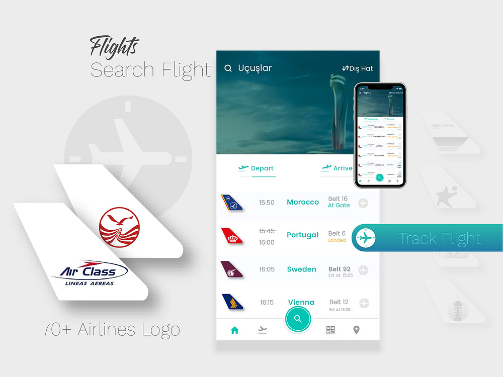 Airline Flight Screen UI Design by Meltem Gören on Dribbble