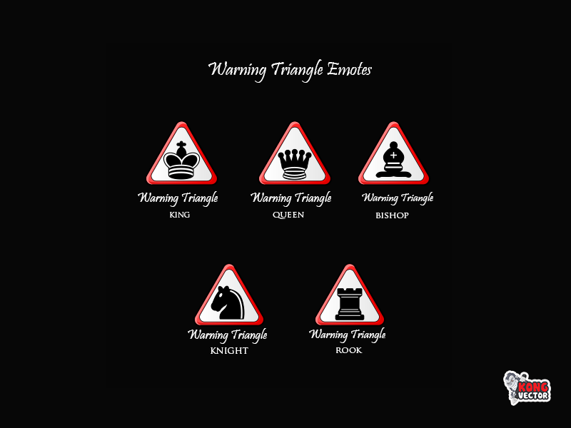 Warning Triangle Twitch Emotes by Kong Vector on Dribbble