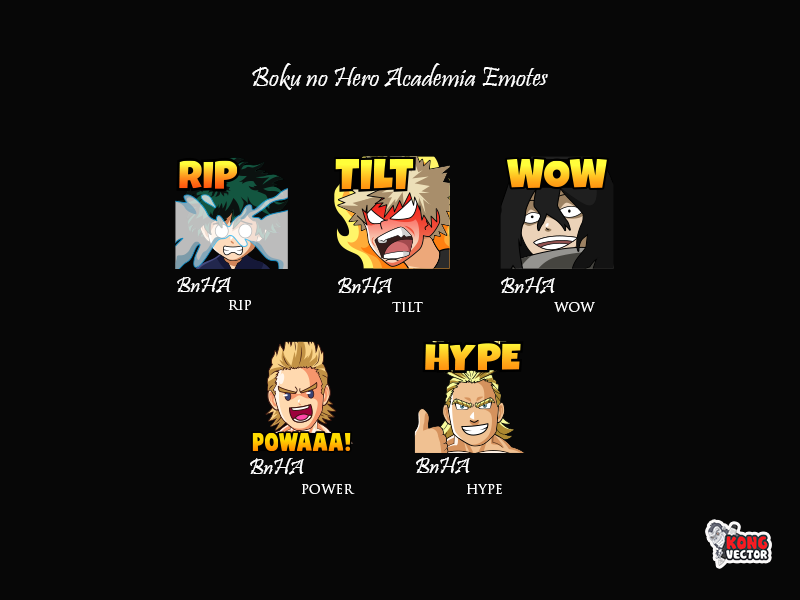 Craft Supplies & Tools MHA Scream Tokoyami Twitch Emote Embellishments ...