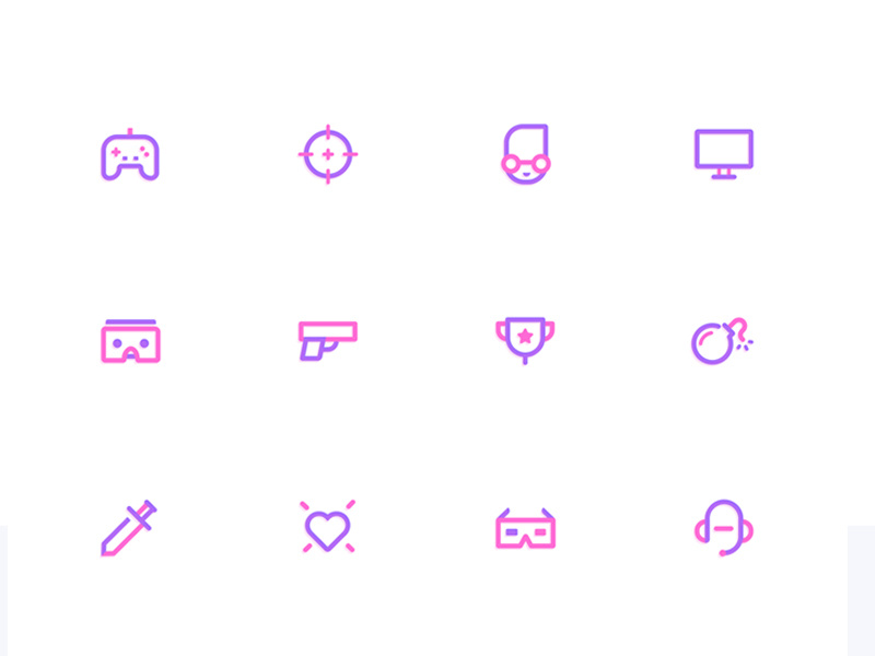Gamer Icons Set by NEWFLIX on Dribbble