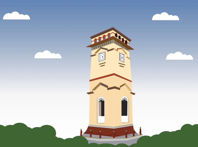 kollam-kerala-clock tower by Ditty Dixon on Dribbble