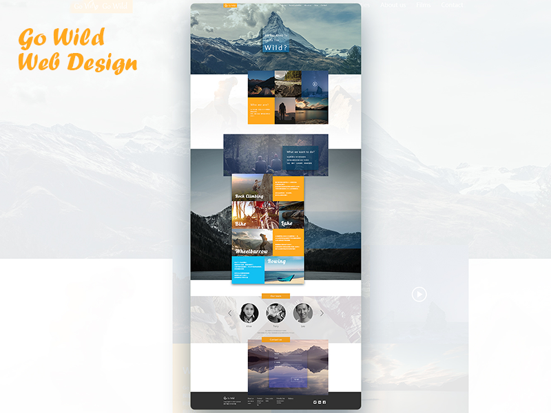 Go Wild Web Design by leon van on Dribbble