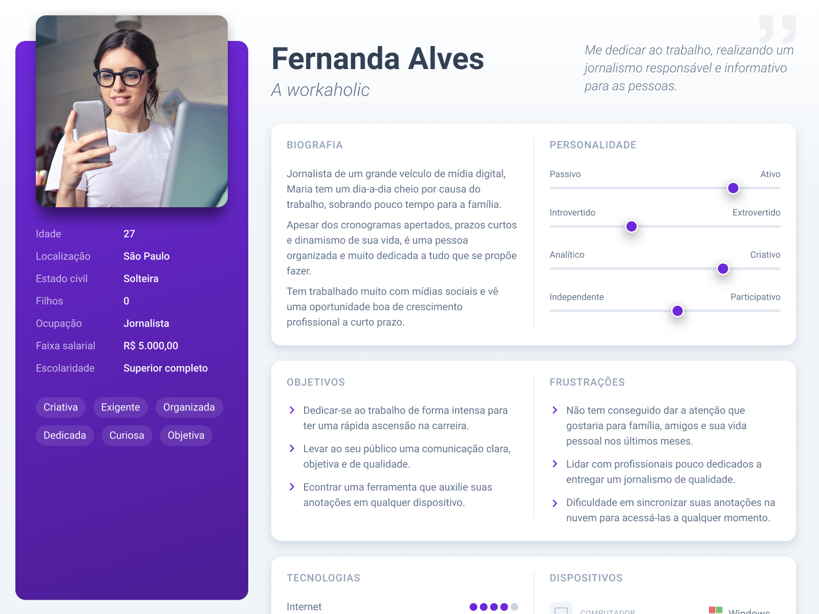 Persona Template by Rafael Macabu on Dribbble