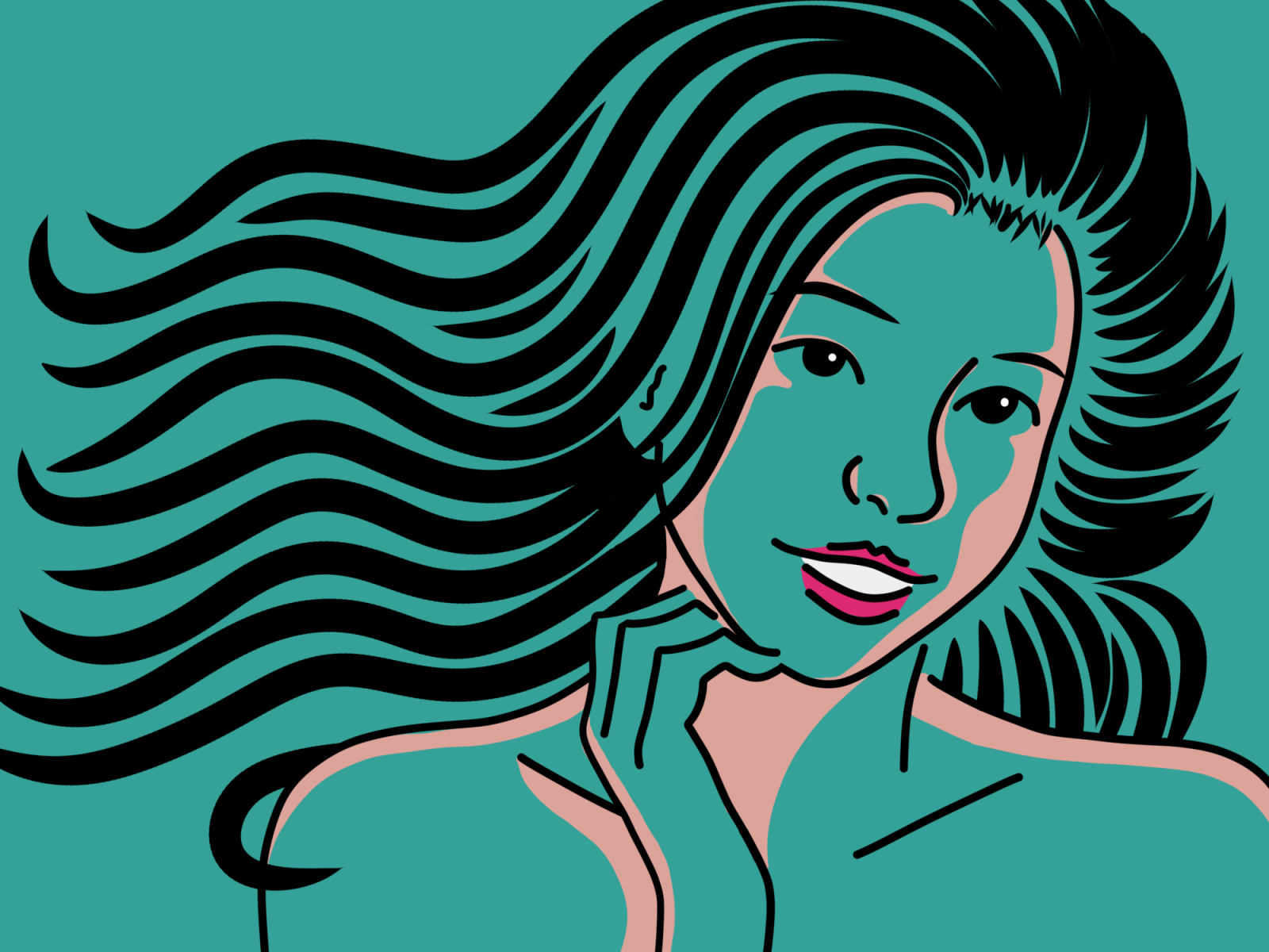 Pen Art Girl by Aladdin on Dribbble