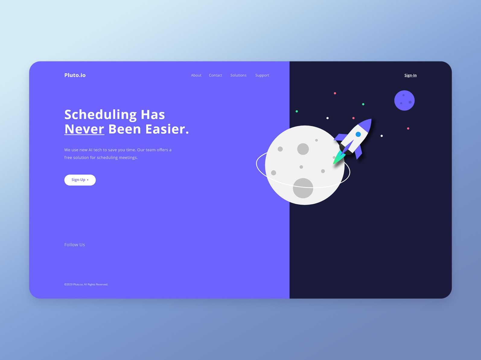 Space Landing Page by David Sanders on Dribbble