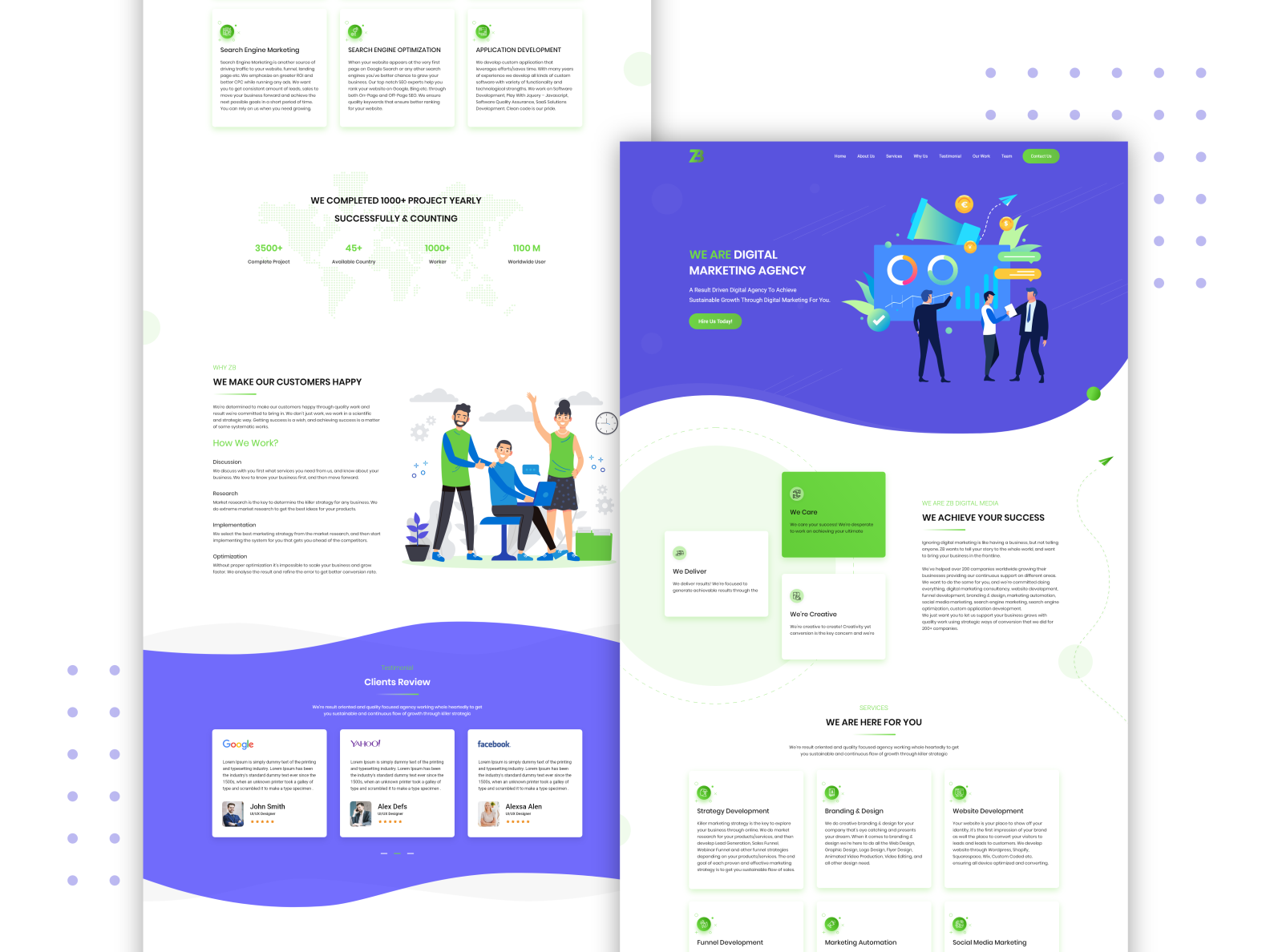 ZB Digital Marketing Landing page by Md Hedayet Ullah on Dribbble
