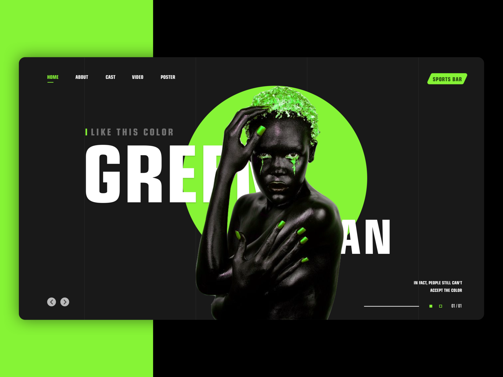 Green Homepage by Timor on Dribbble