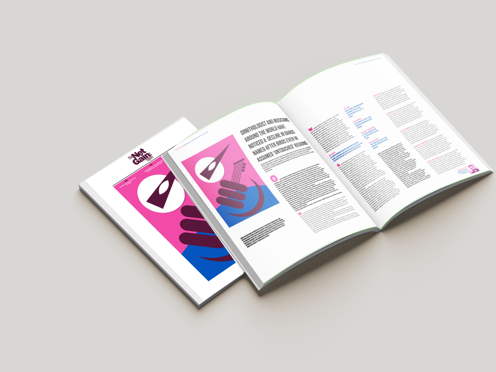 Editorial Illustration in magazine Mock-up by Morgan Phillips on Dribbble