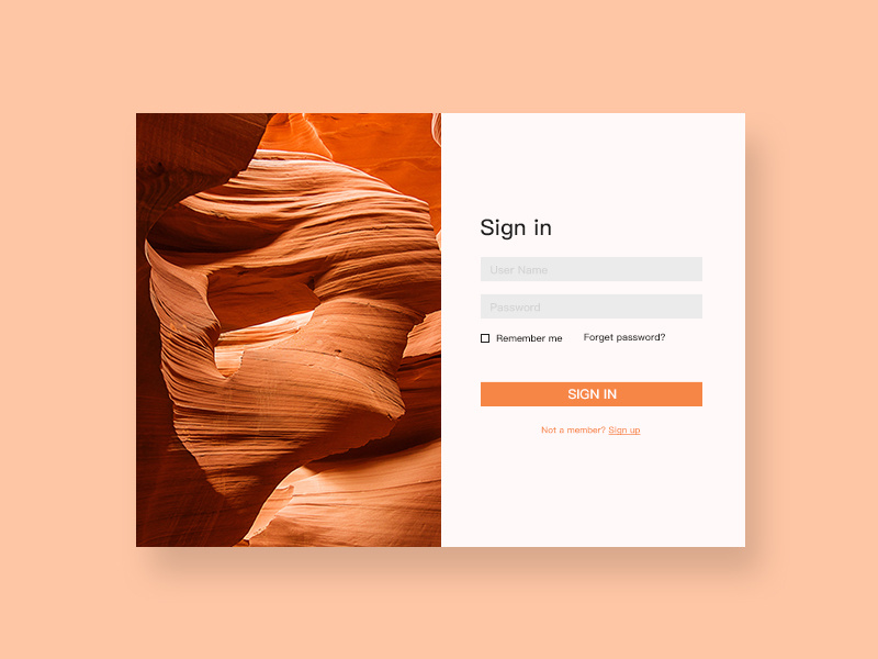 Login interface design by one_cc on Dribbble