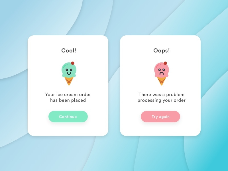 Daily UI #011 - Flash message by Gemma Sweeney on Dribbble