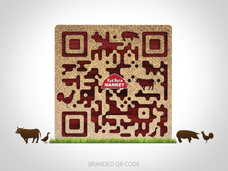 Branded QR Code - Red Barn Market by Annika Sibert on Dribbble
