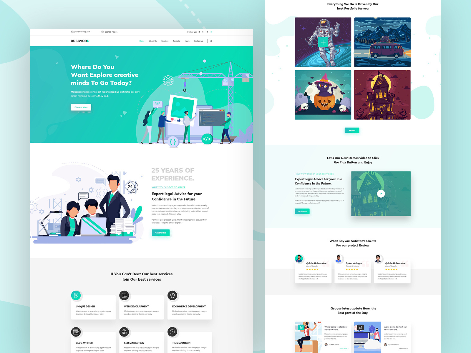 Busiword 2 - Multipurpose Business and Agency Template by Abdullah ...
