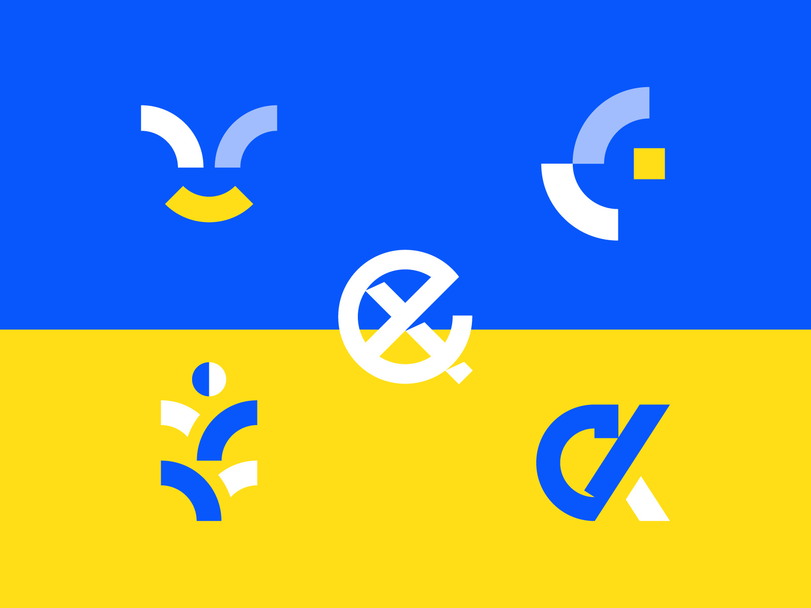 Basic Shape Exploration For Brand Mark by Abu Bakker on Dribbble