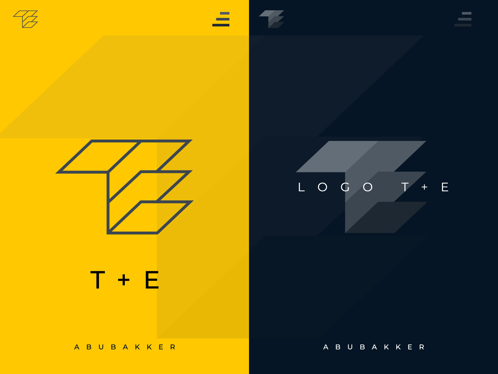 LOGO DESIGN WORK T+E by Abu Bakker on Dribbble