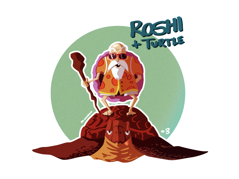 Master Roshi & Turtle - #3 by Phil Giarrusso on Dribbble