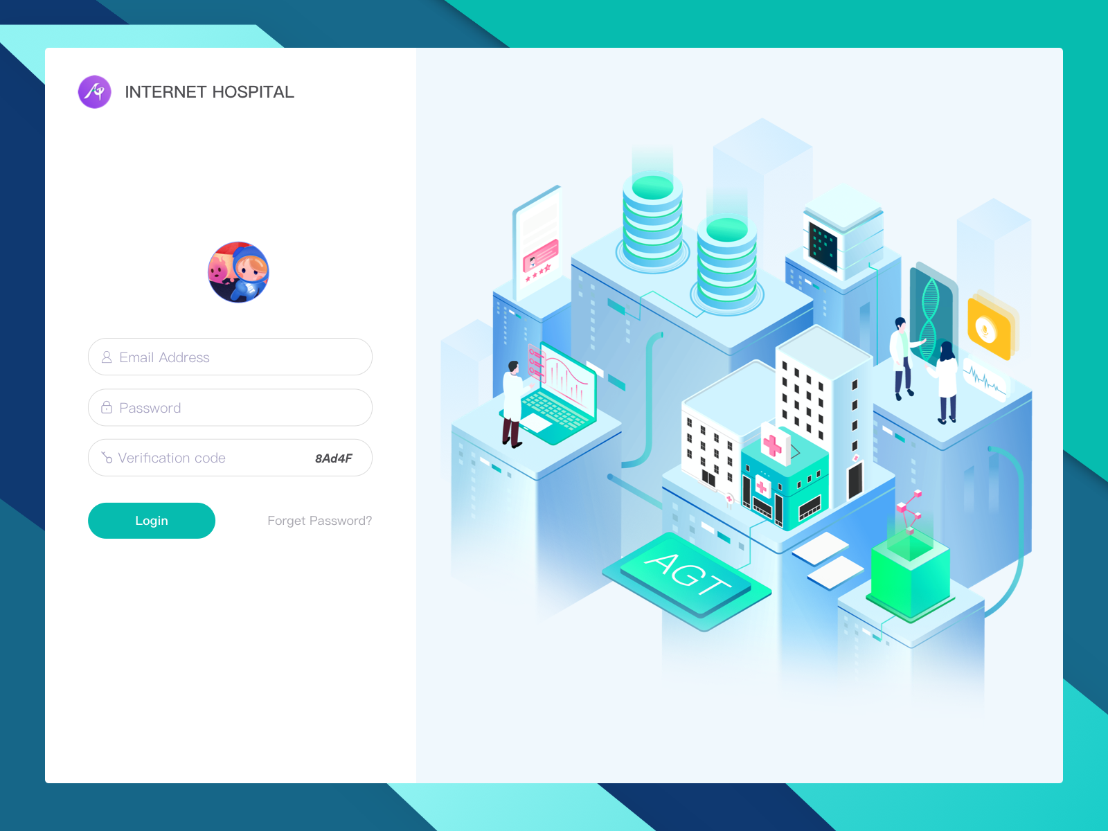 Internet medical webpage by Jingjie for AGT on Dribbble