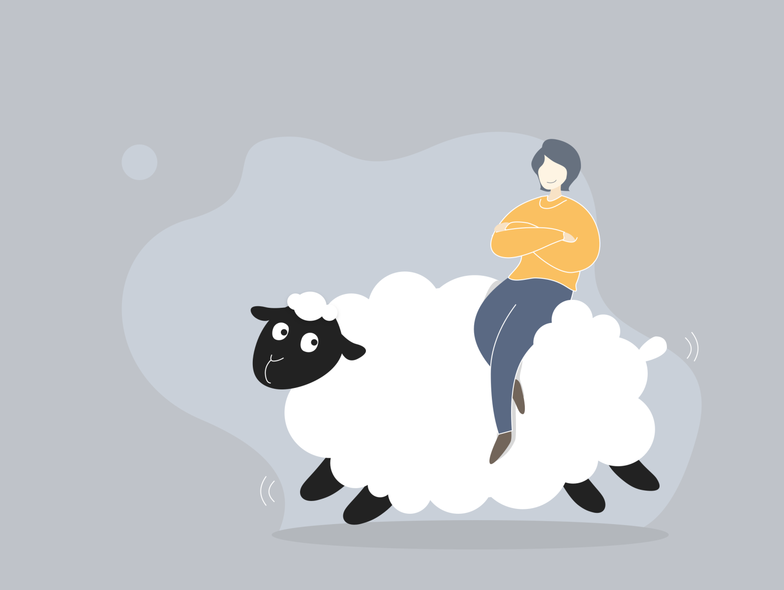 Girl & sheep by Jenna Wu on Dribbble