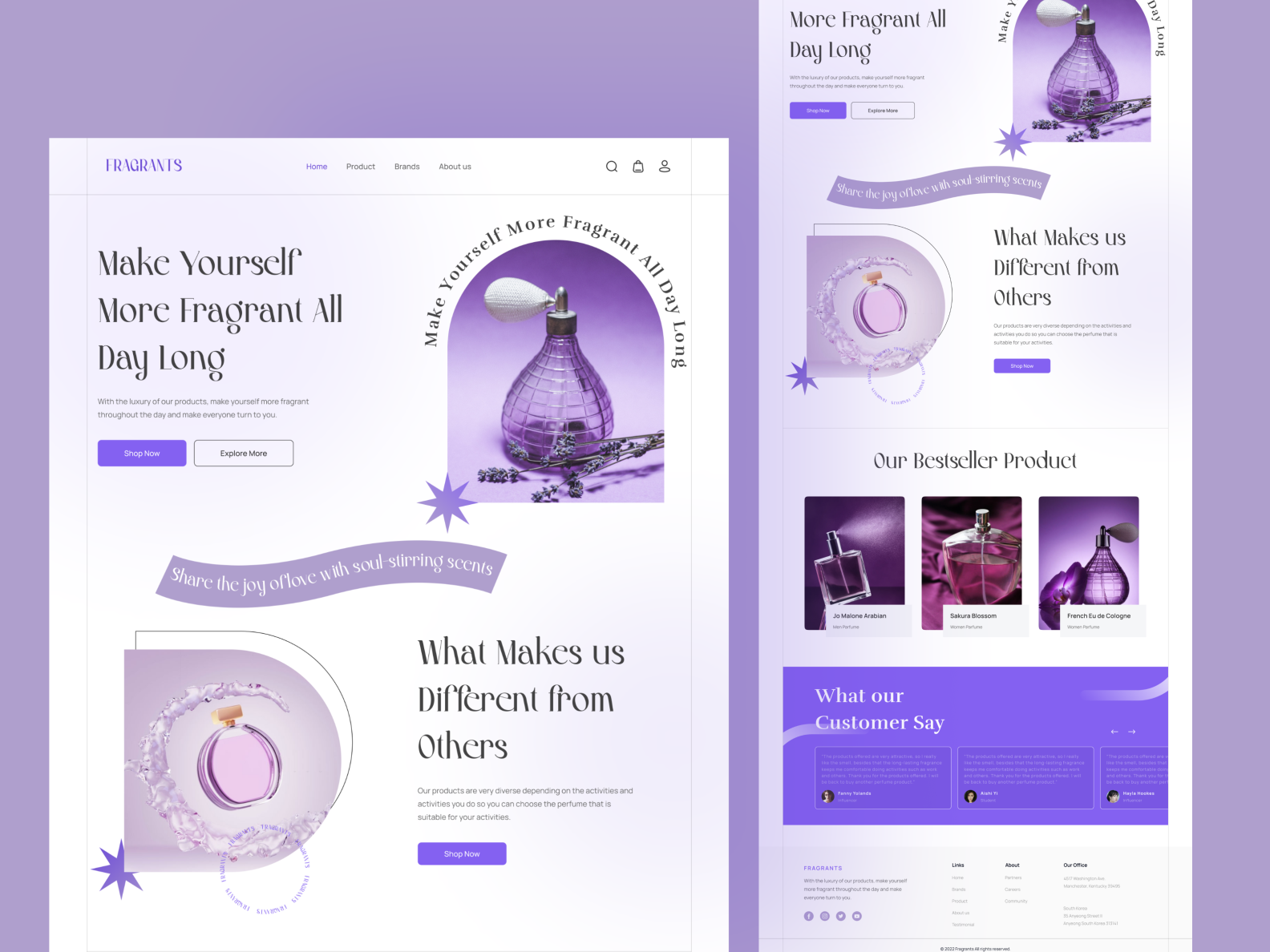 FRAGRANTS - Perfume Brand Website by Sazzad Aryan®⚡ on Dribbble