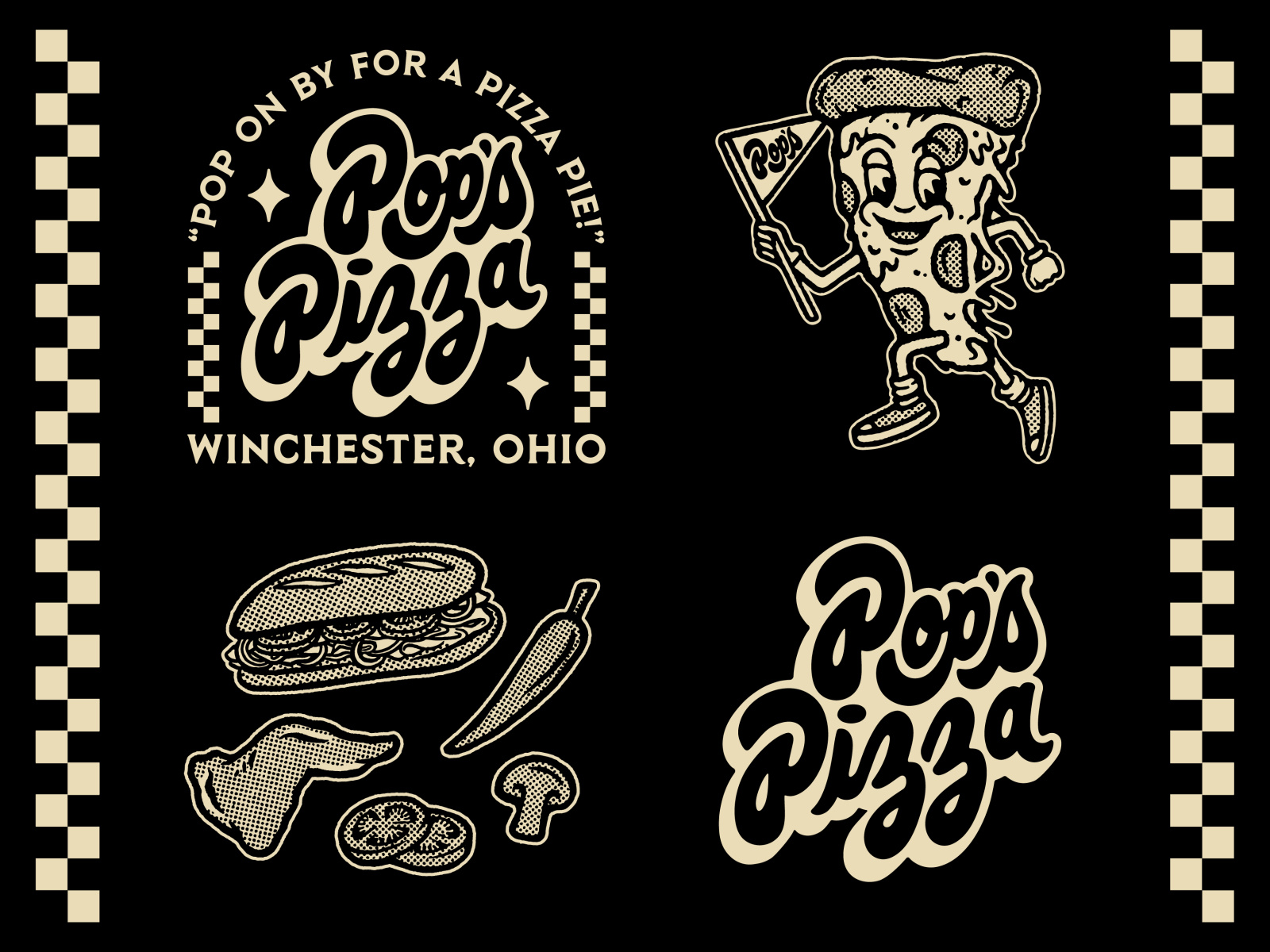 Pop's Pizza Flash Sheet by Chelsea Bunn | Good Scary Studios on Dribbble