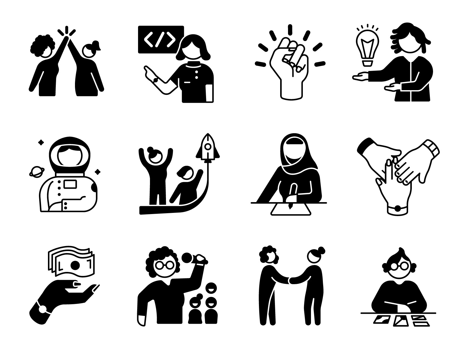 Redefining Women Icon collection by Elisabetta Calabritto on Dribbble