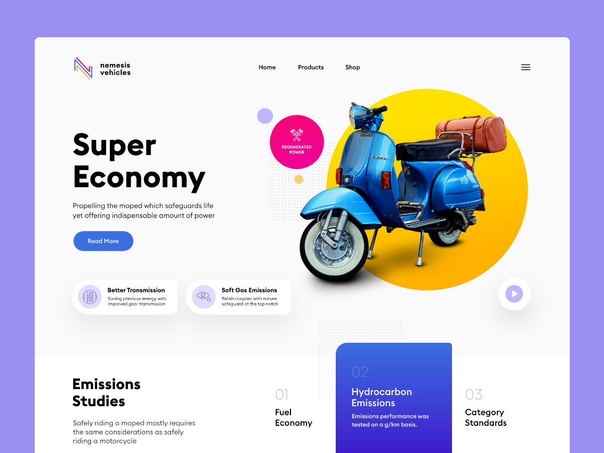 Bike Web Design by Enes Muharemovic on Dribbble
