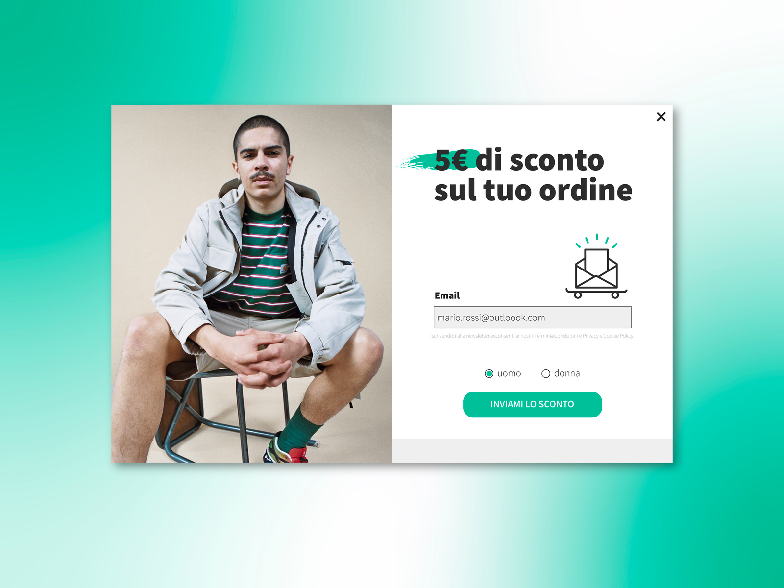 Newsletter Modal by Marzia on Dribbble