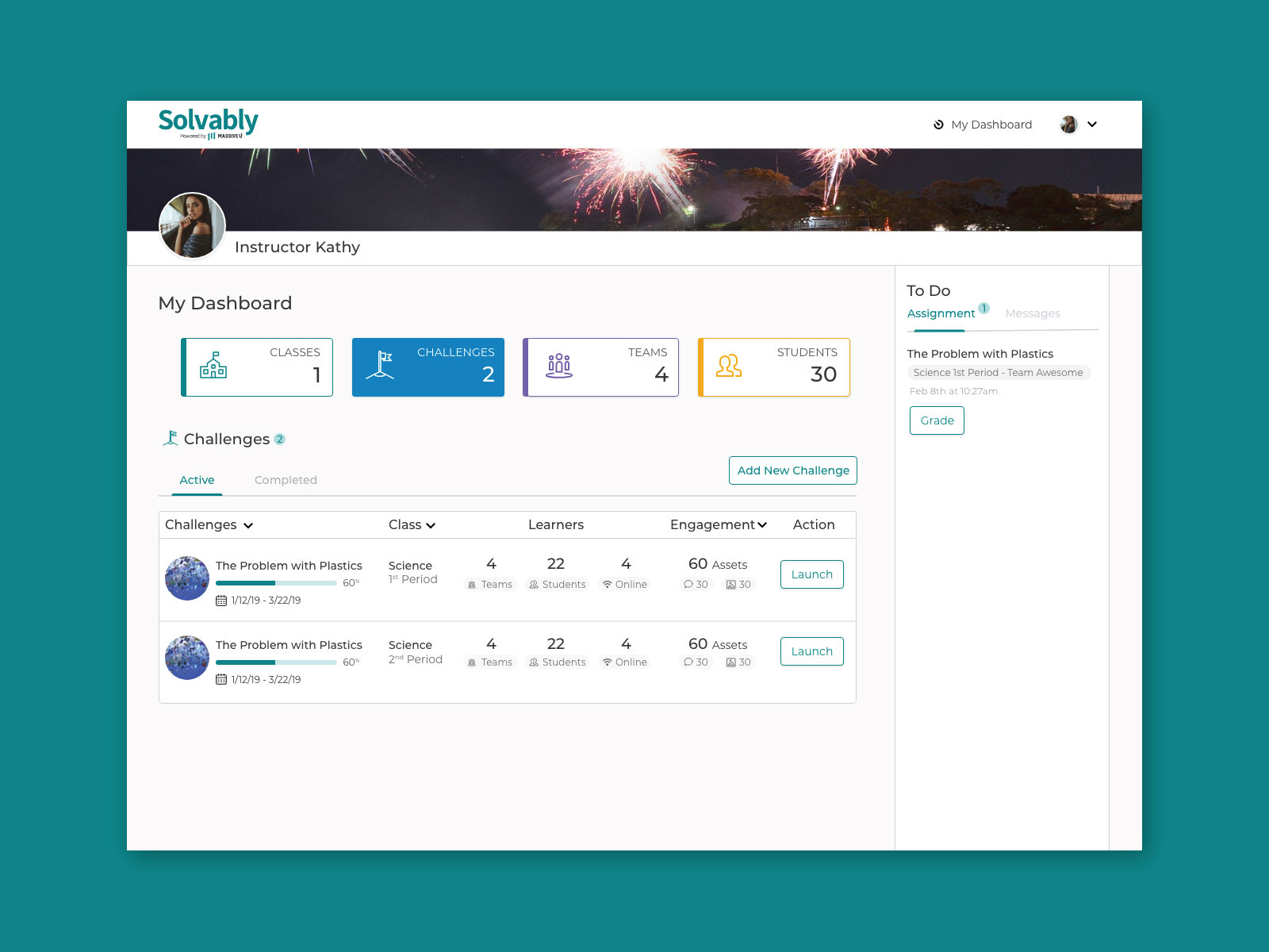Instructor Dashboard by Domenic on Dribbble