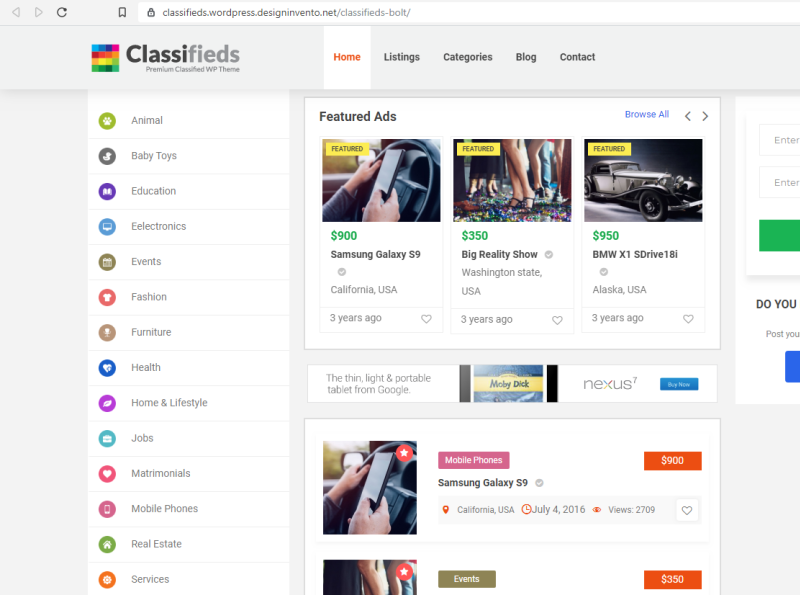 Online Classified Website ! by Designinvento on Dribbble