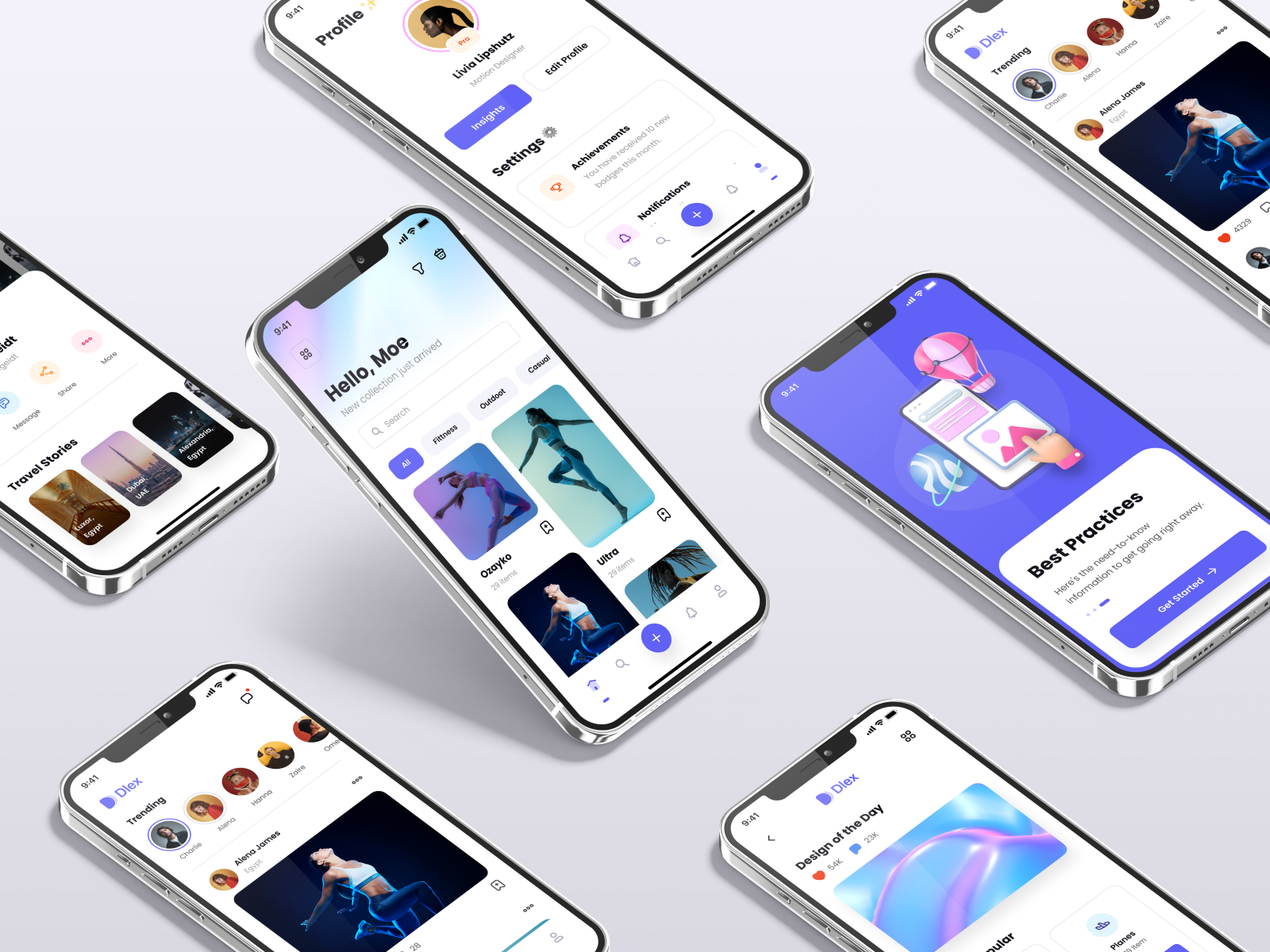 Mobile app screens by Moe Elgendy for Dlex on Dribbble