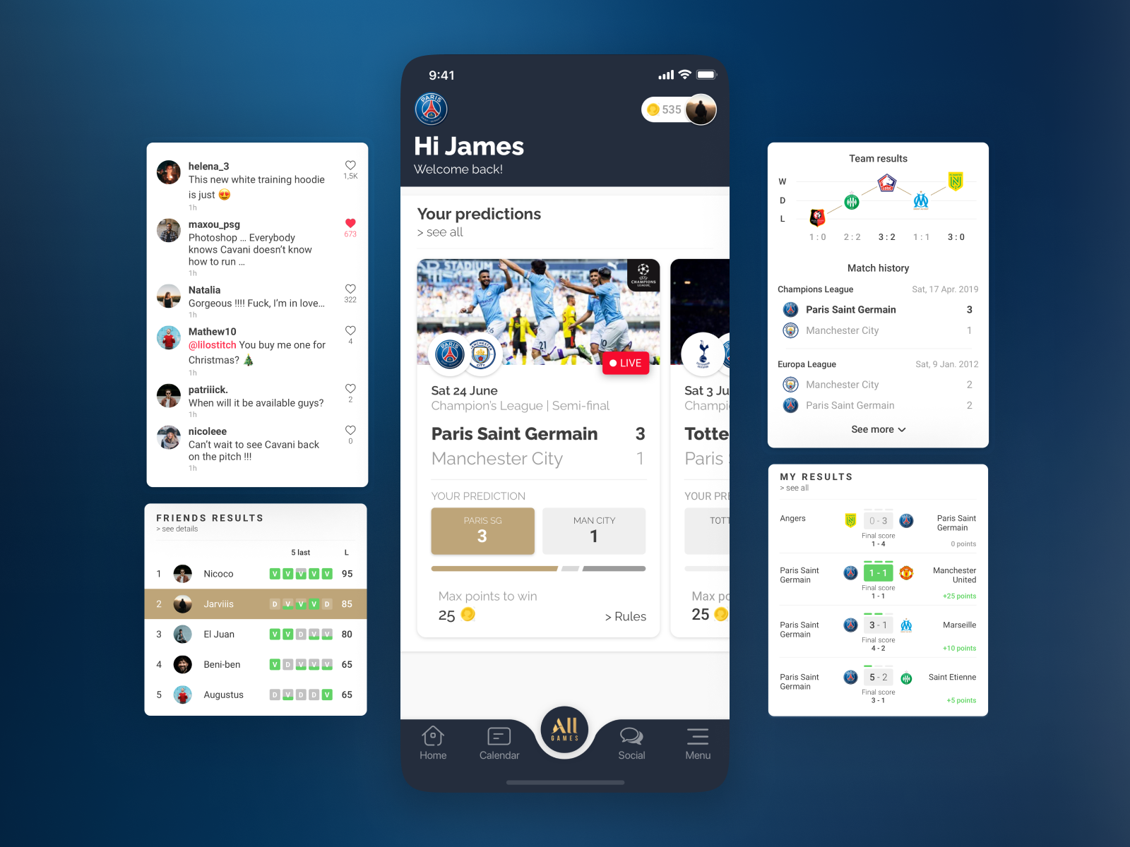 Prediction Soccer Games by Xavier | Startup Designer on Dribbble