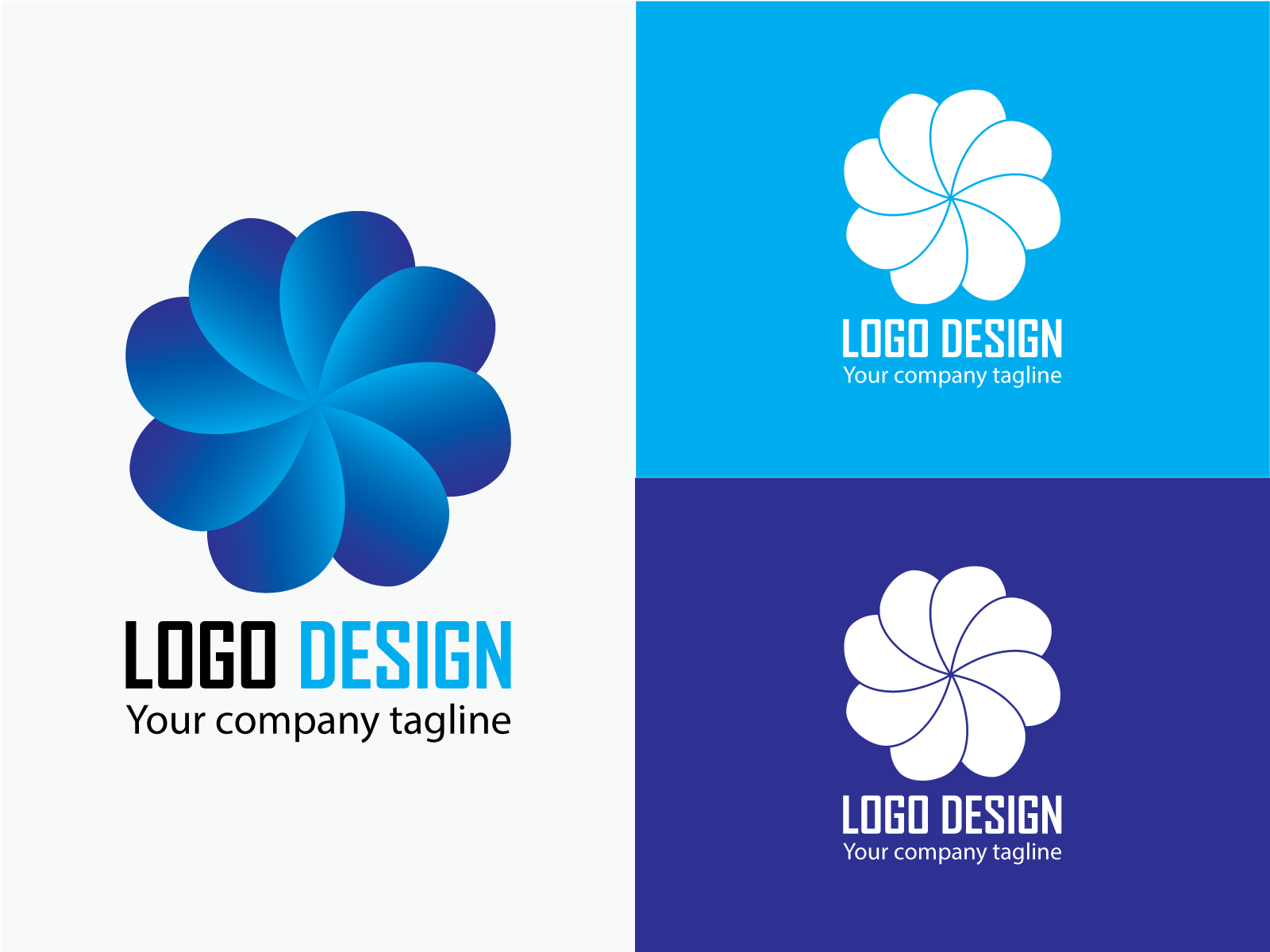 Water Flower Logo Design by Warankka Studio on Dribbble