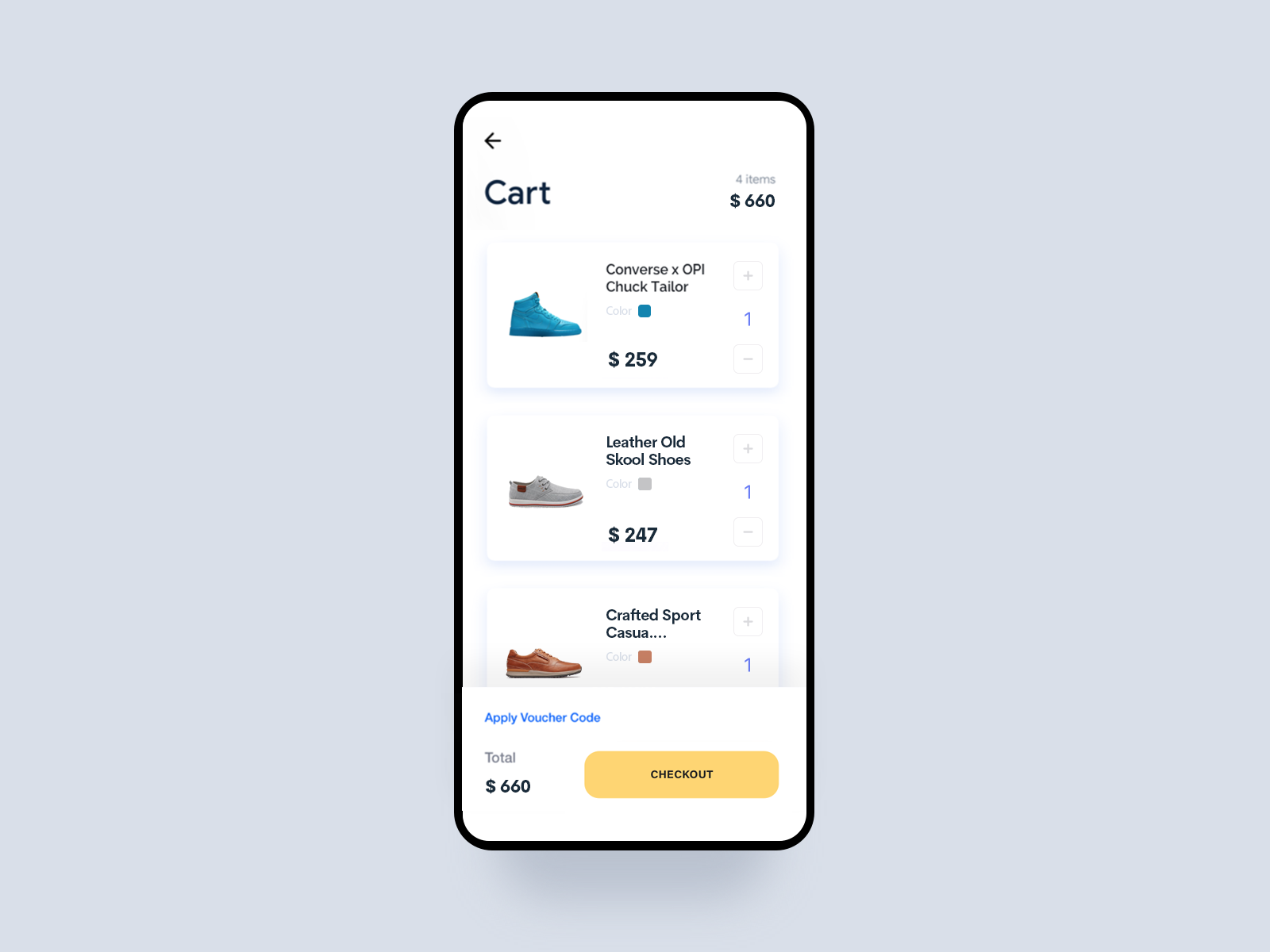 Mobile App Cart Page by Sayooj Manohar on Dribbble
