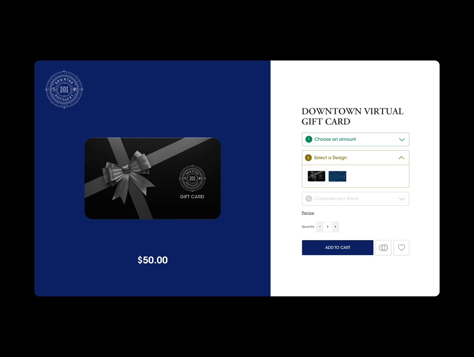 Downtown Virtual Gift Card PDP by Sayooj Manohar on Dribbble