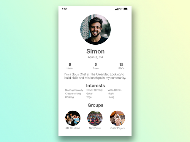 User Profile Daily UI 006 by Evelyn Overall on Dribbble