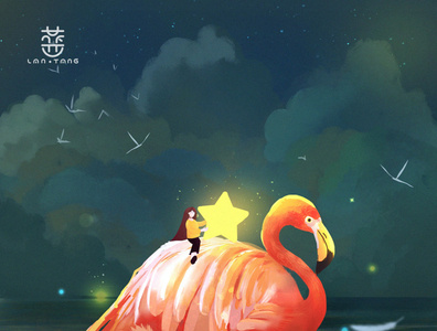 Star River Flamingo by LanTang7 on Dribbble