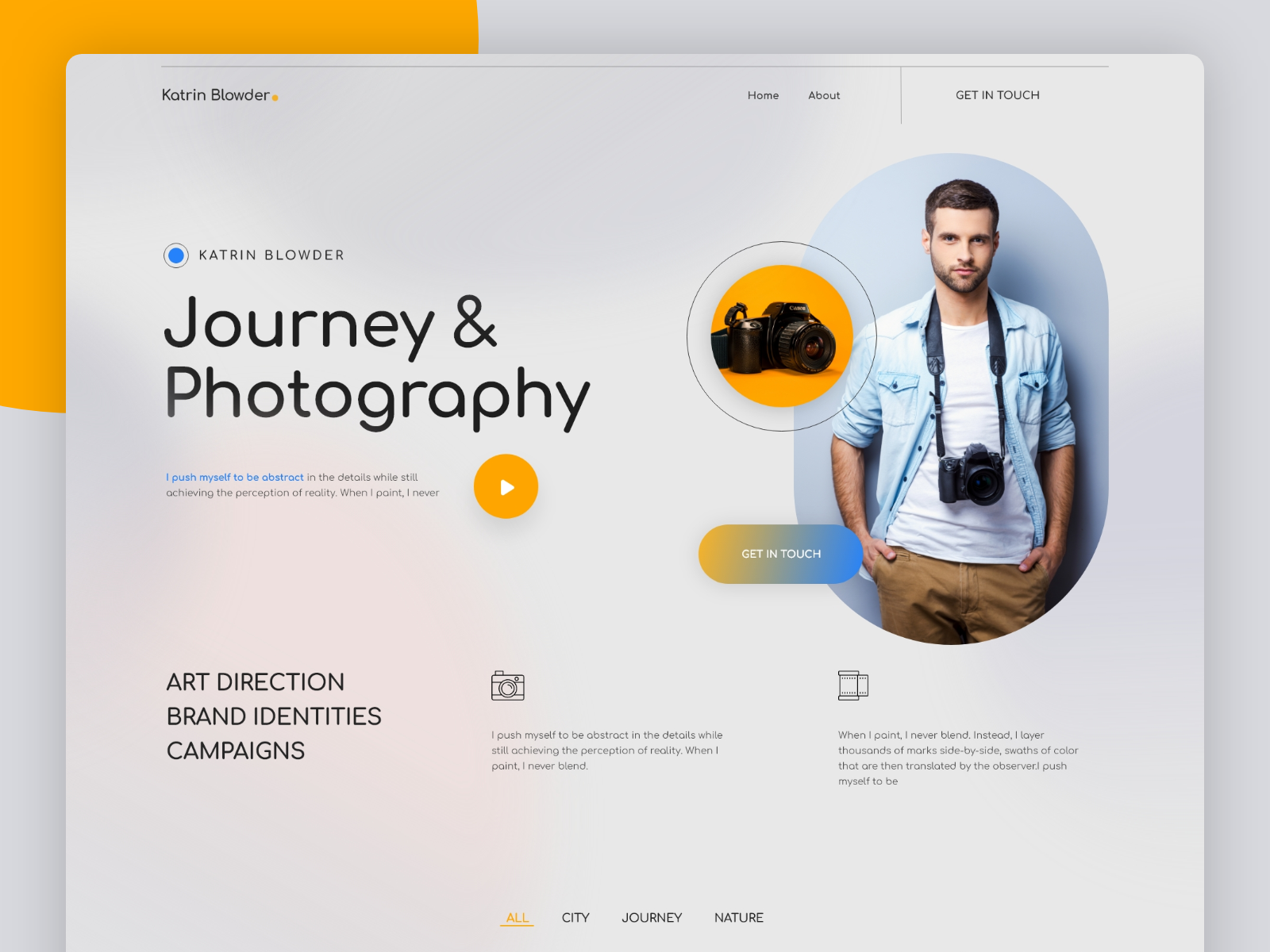 Photography Template by Leon z on Dribbble
