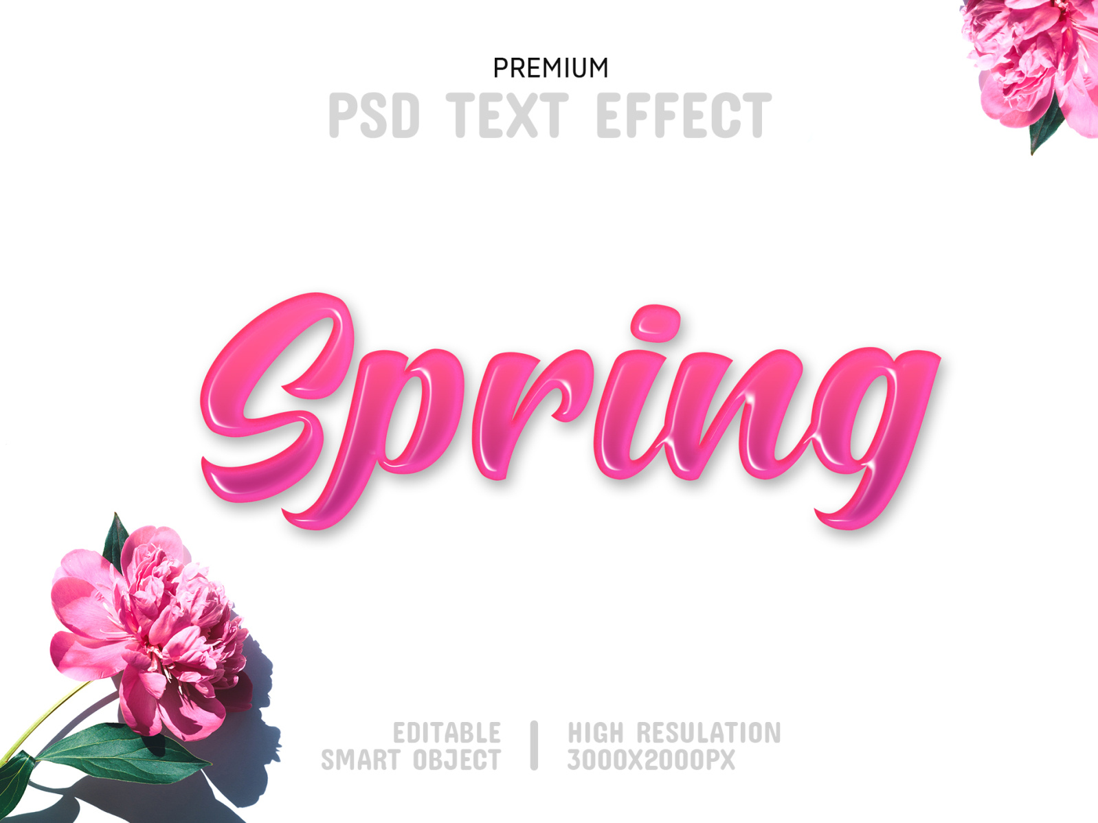 Spring-PSD Text Effect Template by Pixeliota on Dribbble
