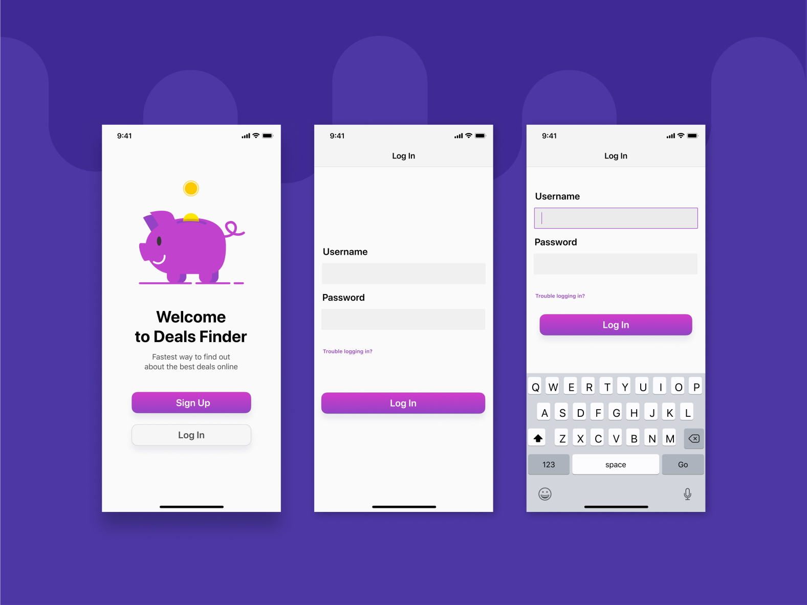 iOS app Screens by Mica Andreea on Dribbble