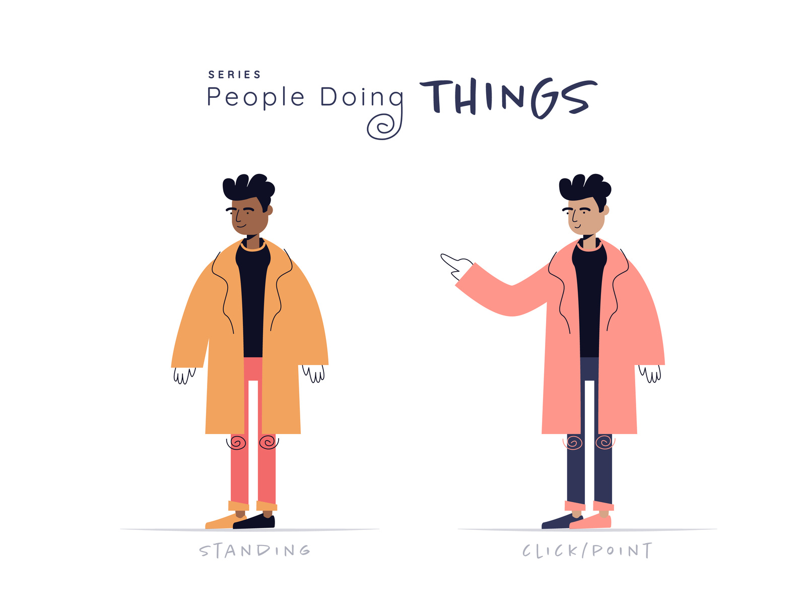 People Doing Things - Series by Mica Andreea for Design+Code on Dribbble