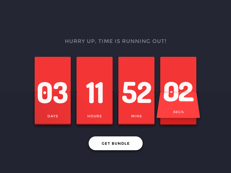 Dailyui day 014 Countdown Timer by silv3r on Dribbble