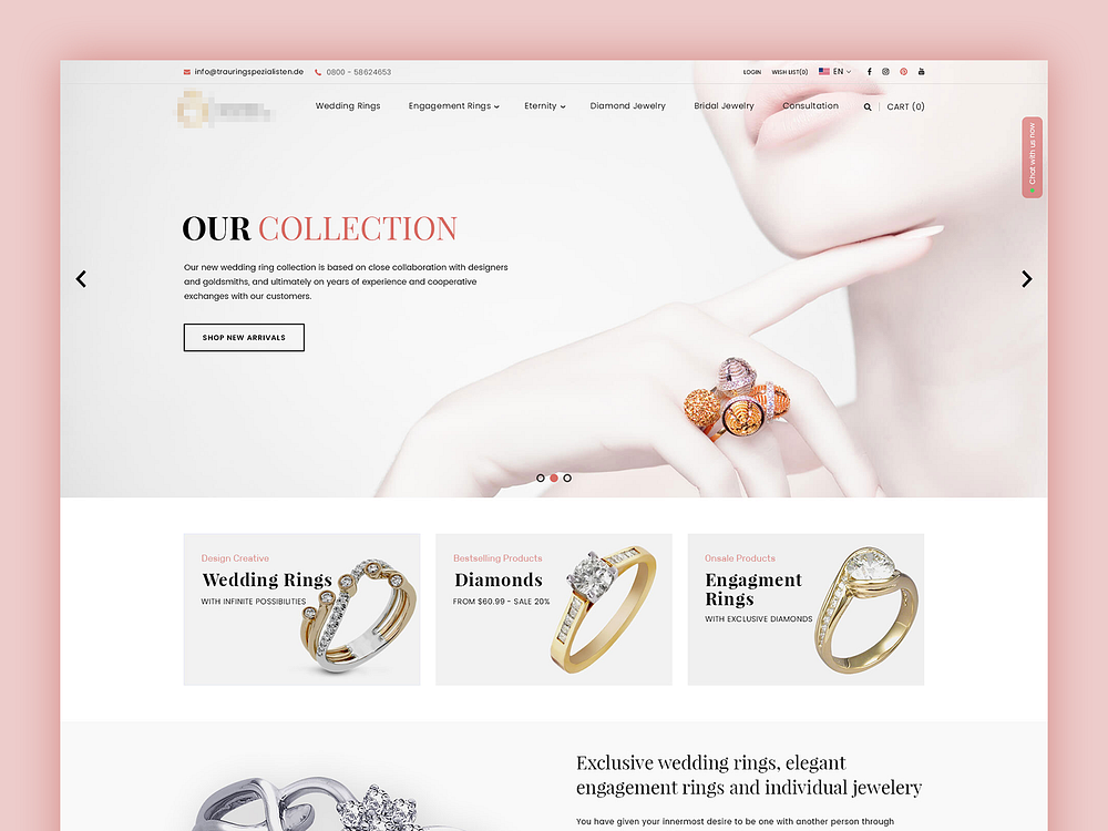 Jewelry eCommerce website Design by Pawan Droch on Dribbble