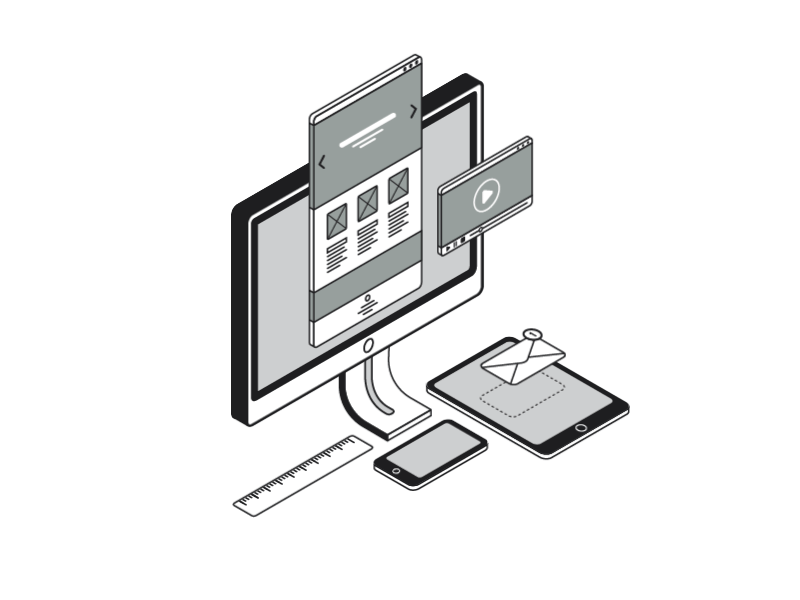 Website development animation by Peter Koblinger on Dribbble