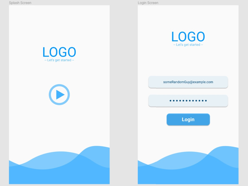 Login screen for mobile app by Rajesh Kumar Botchu on Dribbble
