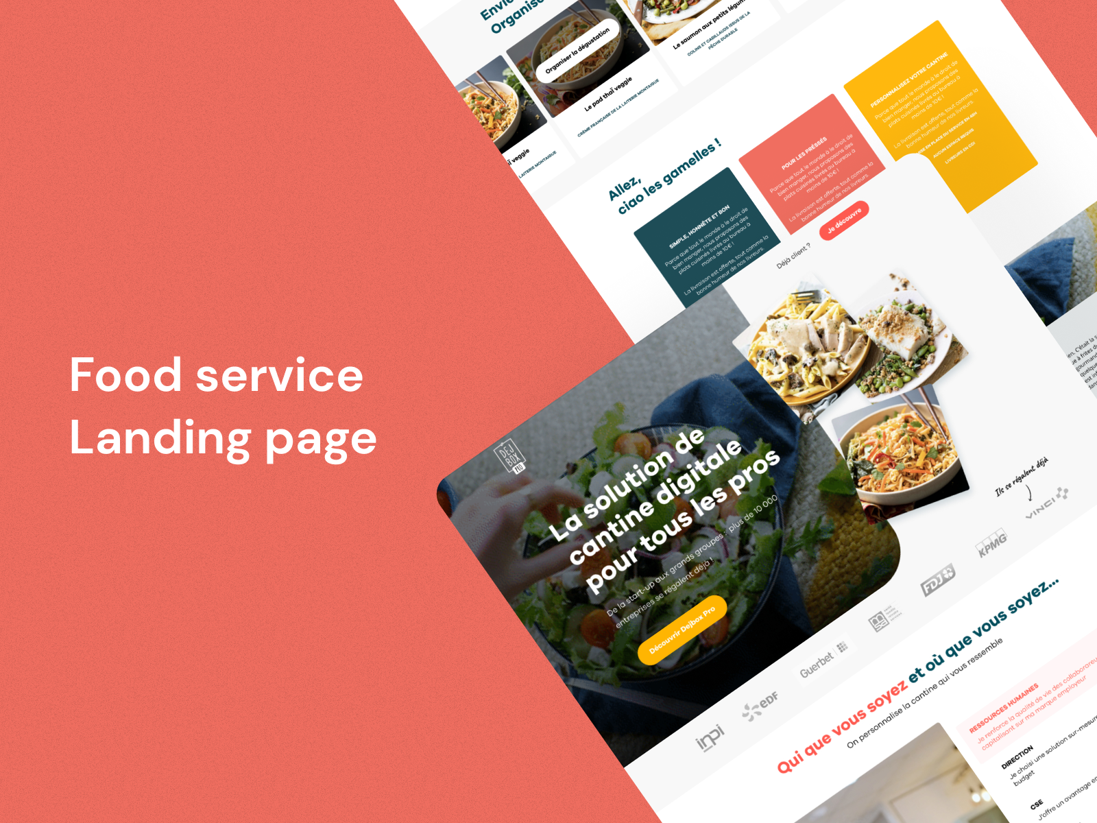 Food service landing page by Mohamed AL RIFAI for La Diligence on Dribbble