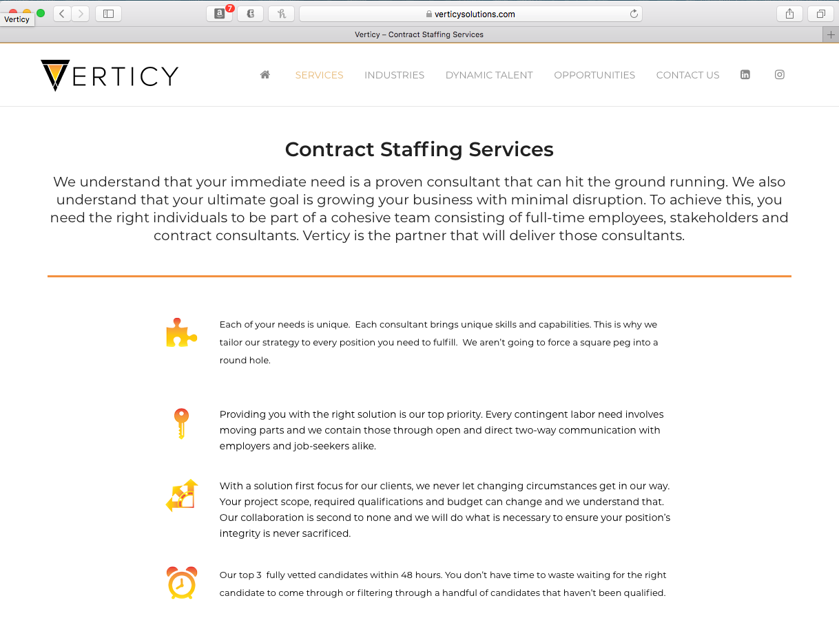 Verticy Solutions Website by Mallory Stoltz on Dribbble