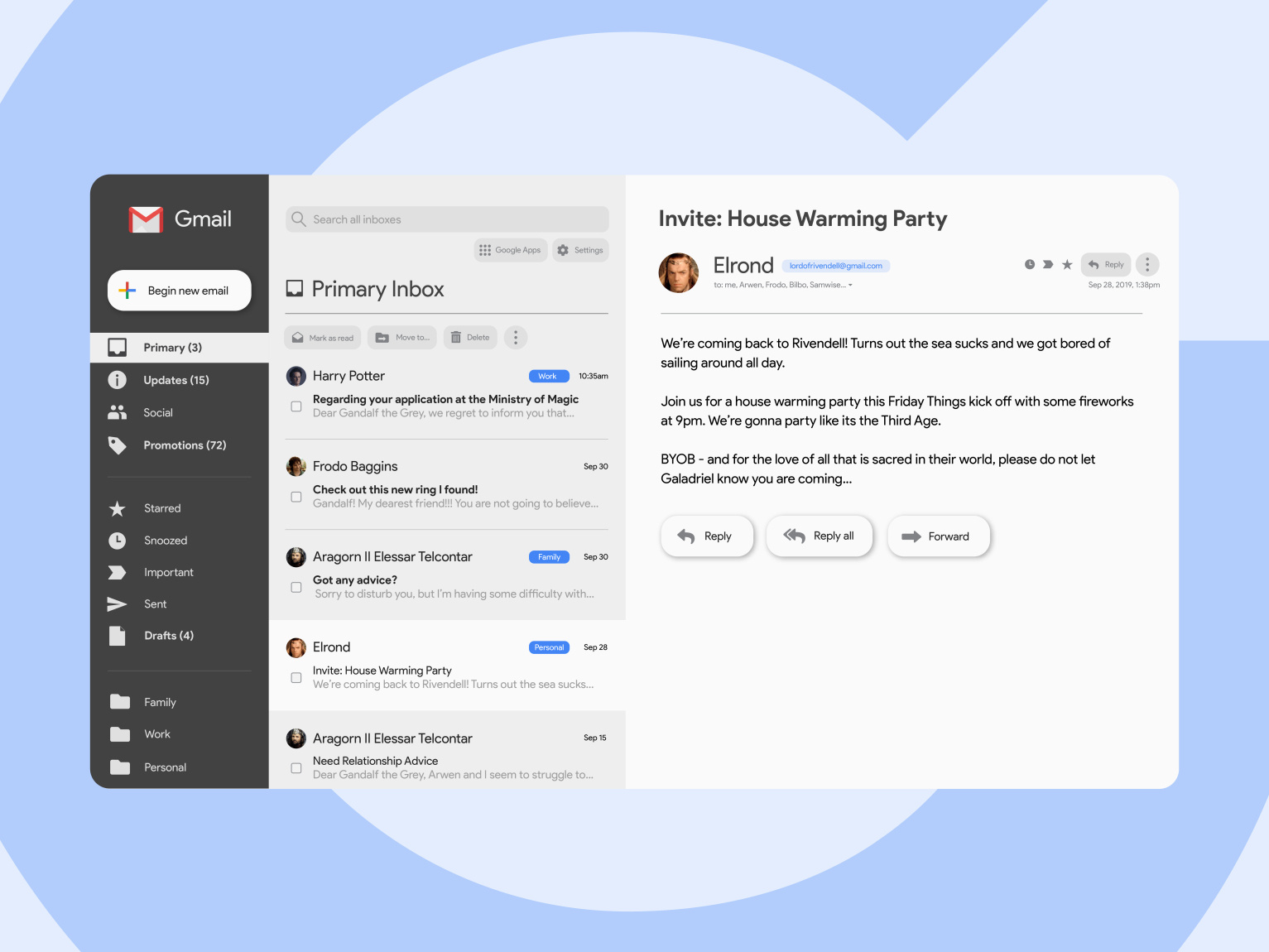 Gmail Desktop Redesign by Veronica Ewing on Dribbble